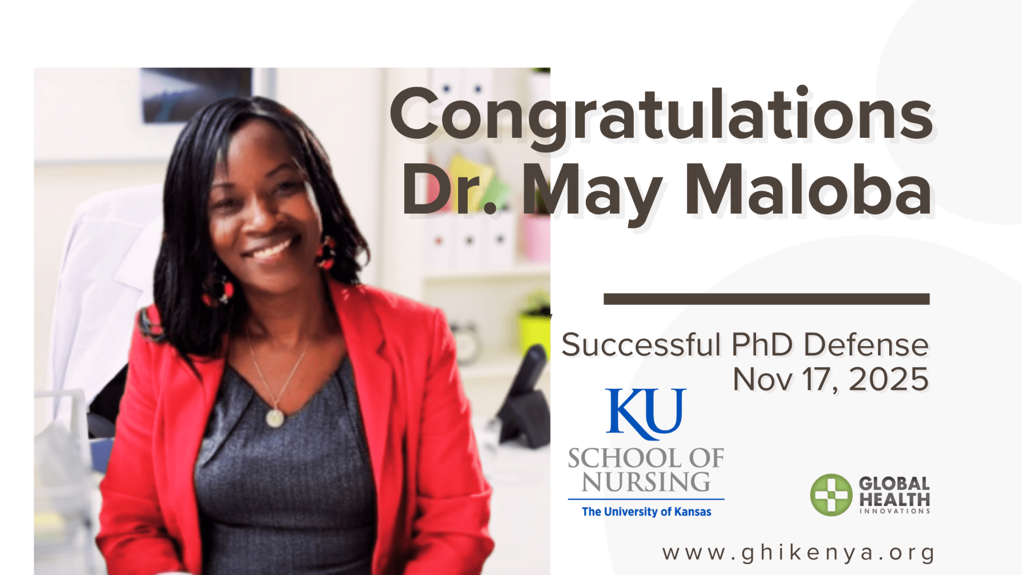 Celebrating a Remarkable Achievement: Congratulations to Dr. May Maloba ...
